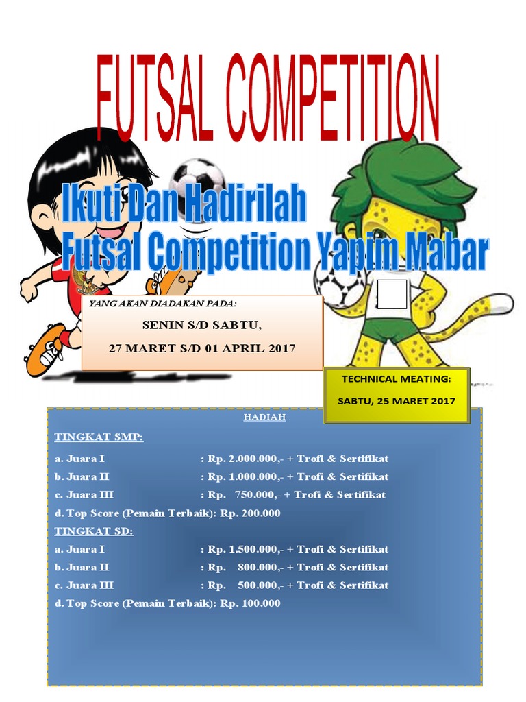 Surat UNDANGAN FUTSAL COMPETITION OSIS YAPIM | PDF