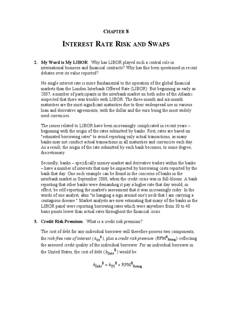 Understanding Interest Rate Risk: An Analysis of LIBOR, Credit Spreads ...