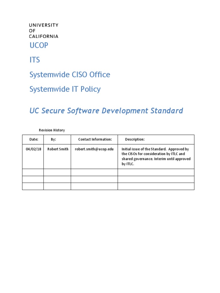 Secure Software Development Standard | PDF | Computer Security | Security