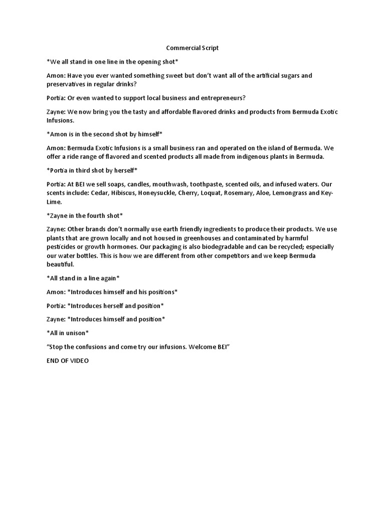 Commercial Script | PDF