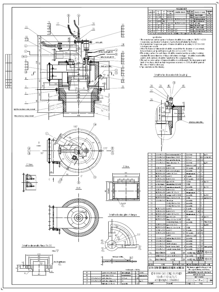 Burner Assembly Drawing | PDF