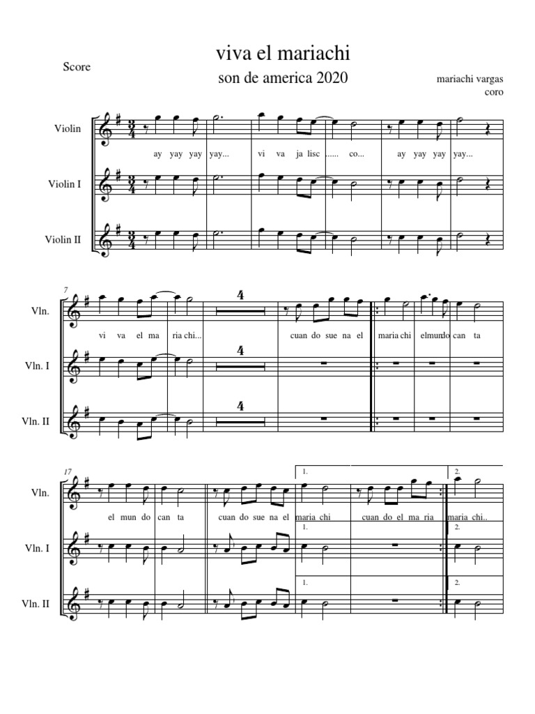 Viva El Mariachi Voz - Mus | PDF