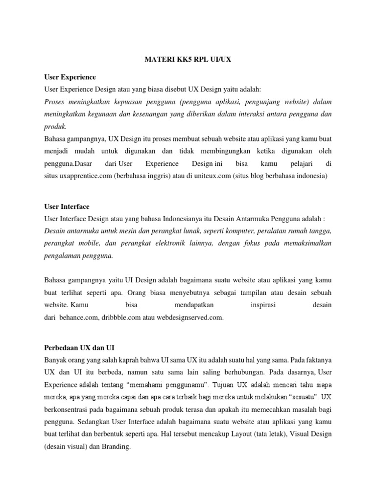 Prinsip Dasar Desain UI/UX | PDF
