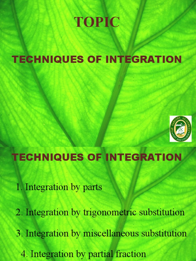 Lesson 11 Integration By Trigonometric Substitution Pdf Integral Trigonometric Functions