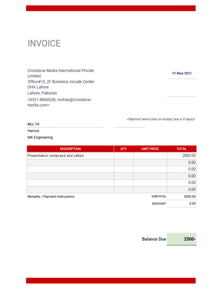 MK Invoice | PDF