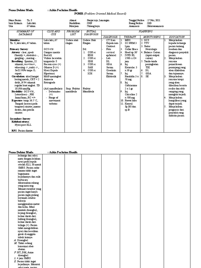 Pomr Bedah Saraf CKR | PDF