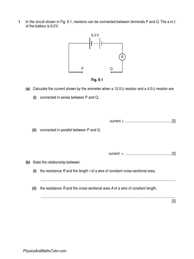 Electric Circuits 2 QP | PDF | Series And Parallel Circuits ...