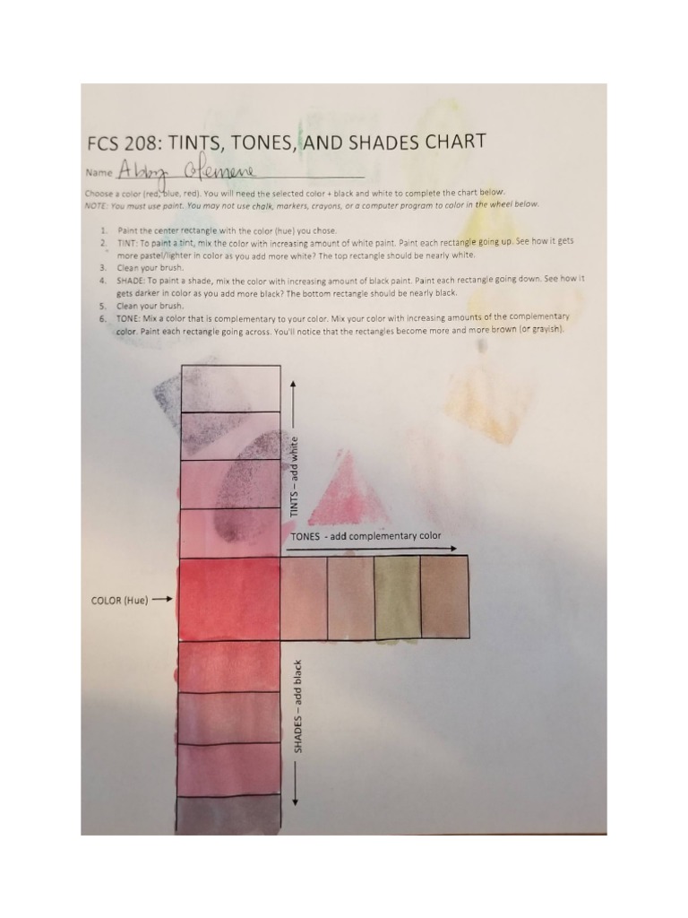 Color Wheel and Tints Tones Shades | PDF