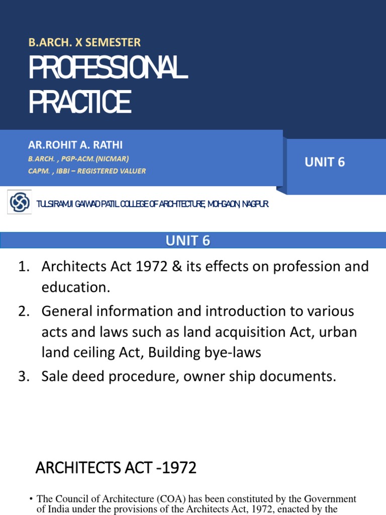 Architects Act 1972: Impact on Practice | PDF | Architect | Justice