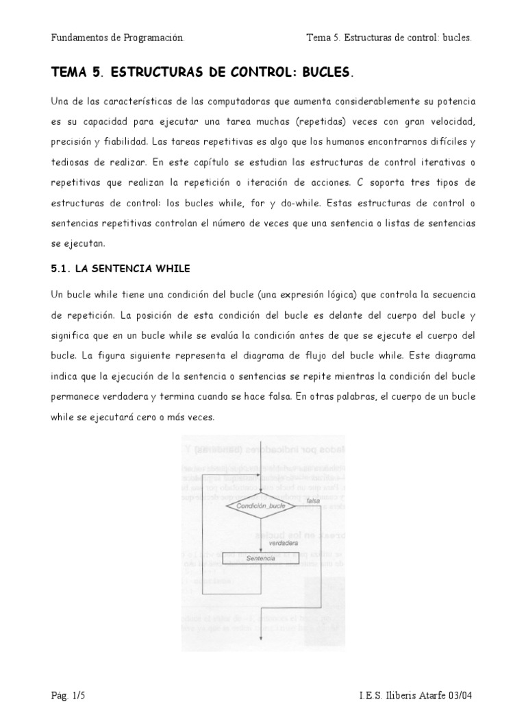 Bucles | PDF | Flujo de control | Desarrollo de software