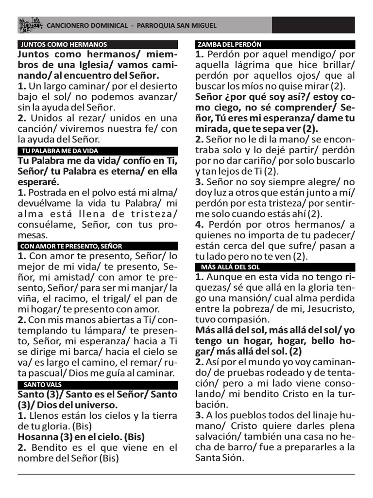 Cancionero Cuaresma 2021 | PDF | Perdón | Comportamiento religioso y experiencia