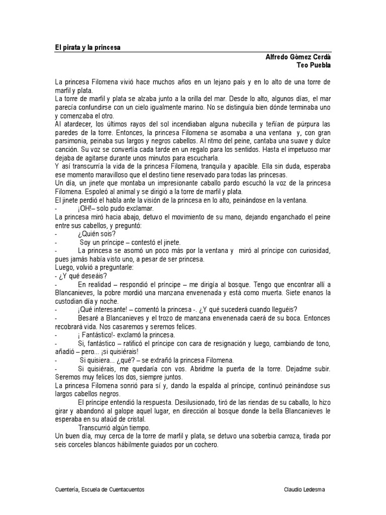El Pirata y La Princesa - Libro Album | PDF | Piratería | Blanco como ...