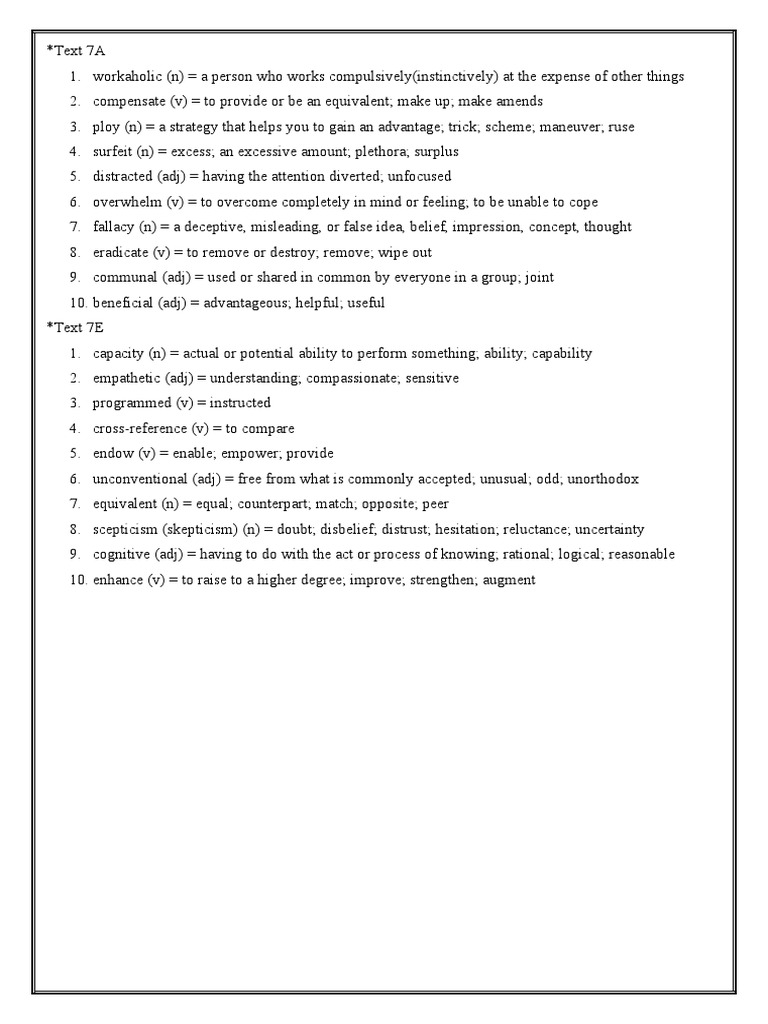 Unit 7 Vocab | PDF