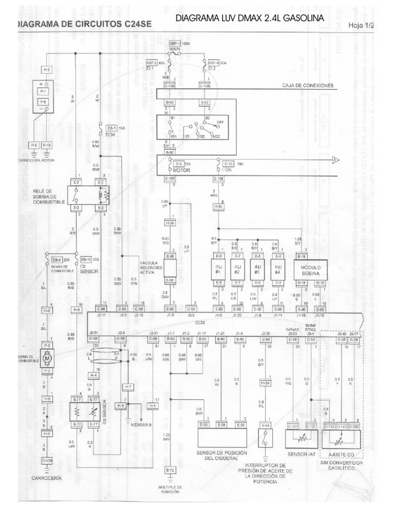 Diagrama Luv Dmax 2.4L Gasolina | PDF