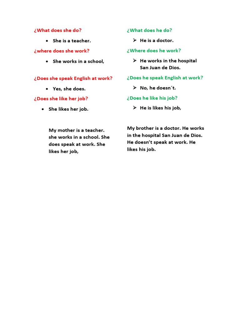 What Does She Do | PDF