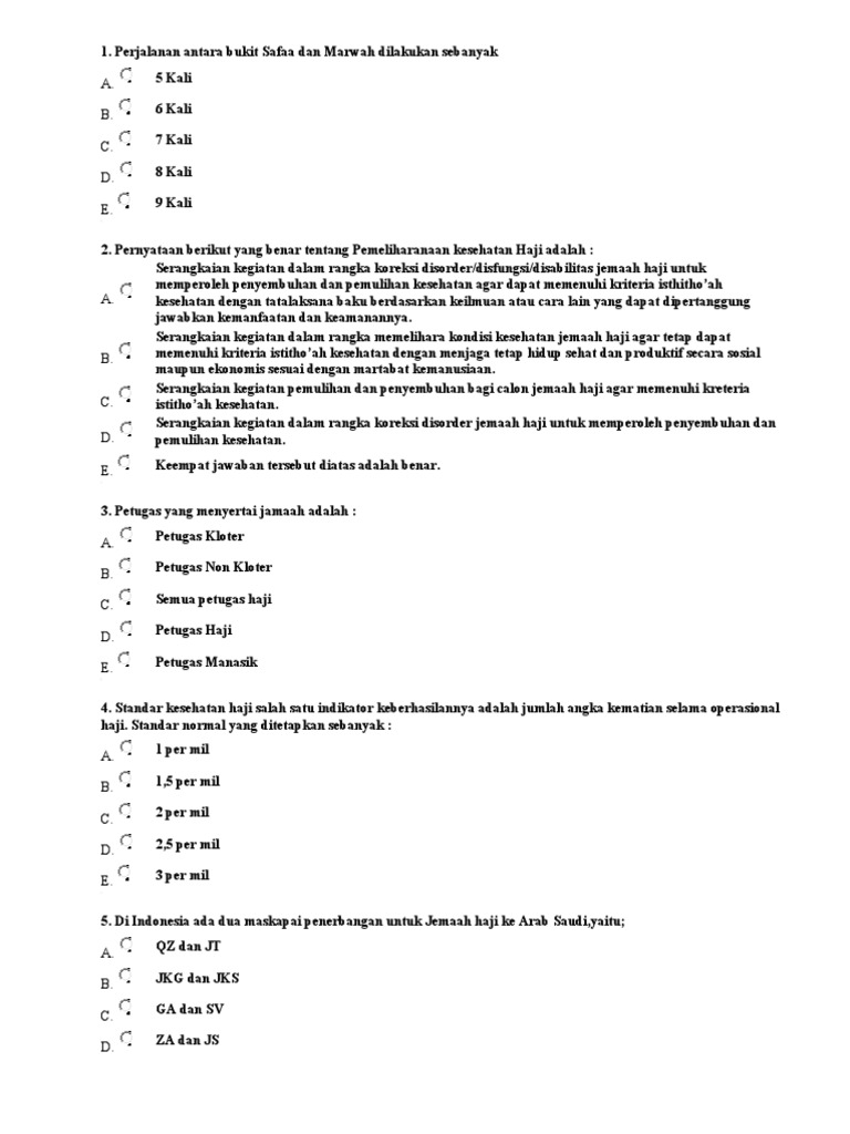 Soal Ujian Tkhi | PDF