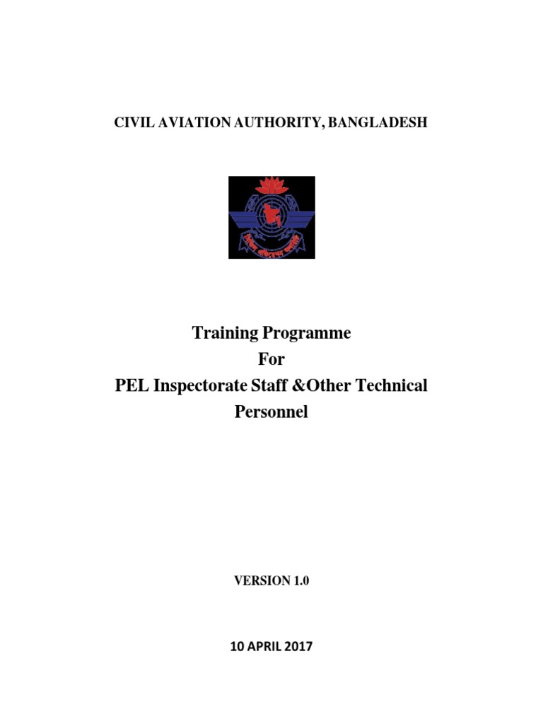 Training Programme For PEL Inspectorate Staff &other Technical ...