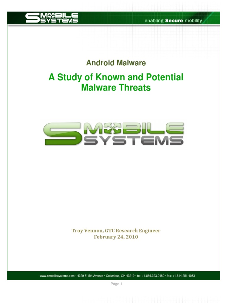 Android Malware Whitepaper | PDF | Android (Operating System) | Spyware