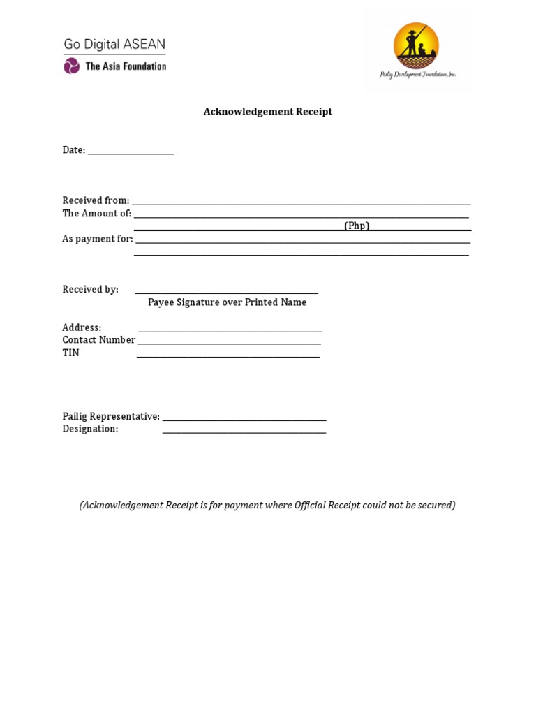 TAF Forms - Reimbursement and AReceipt | PDF | Business Documents ...