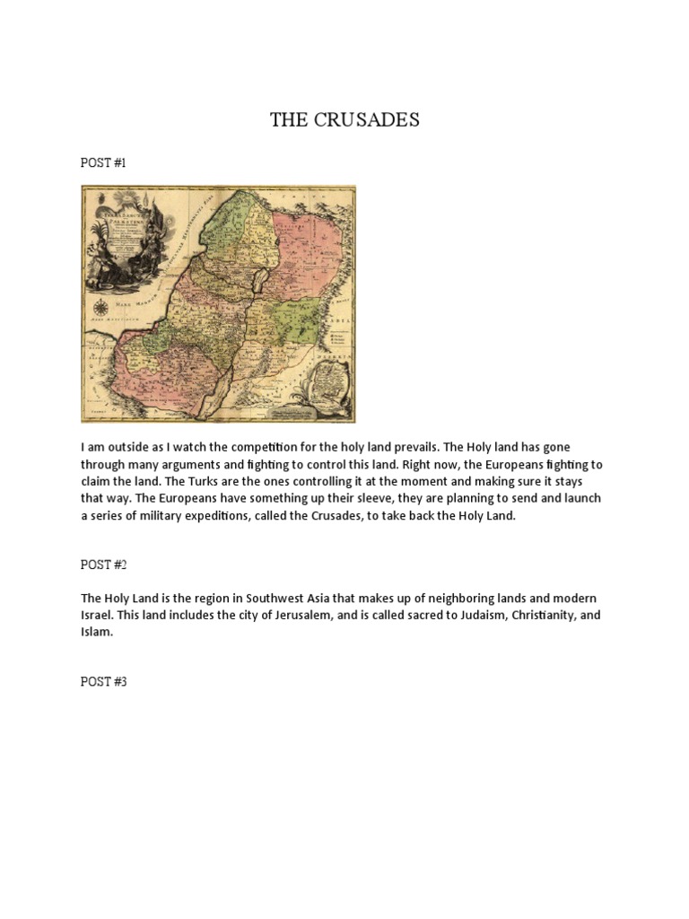 The Crusades History | PDF | Holy Land | Crusades