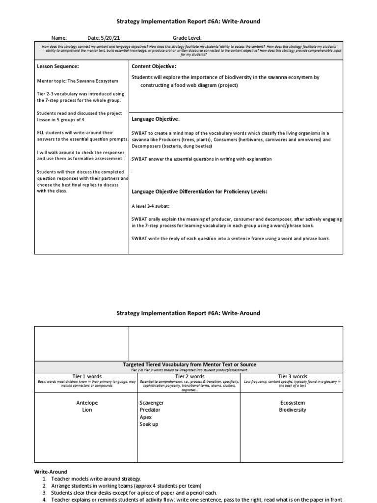 SHARE Strategy Implementation Report 6A Write-Around | PDF | Learning ...