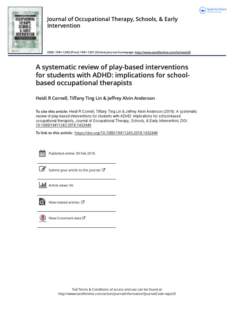 A Systematic Review of Play-Based Interventions | PDF | Attention ...