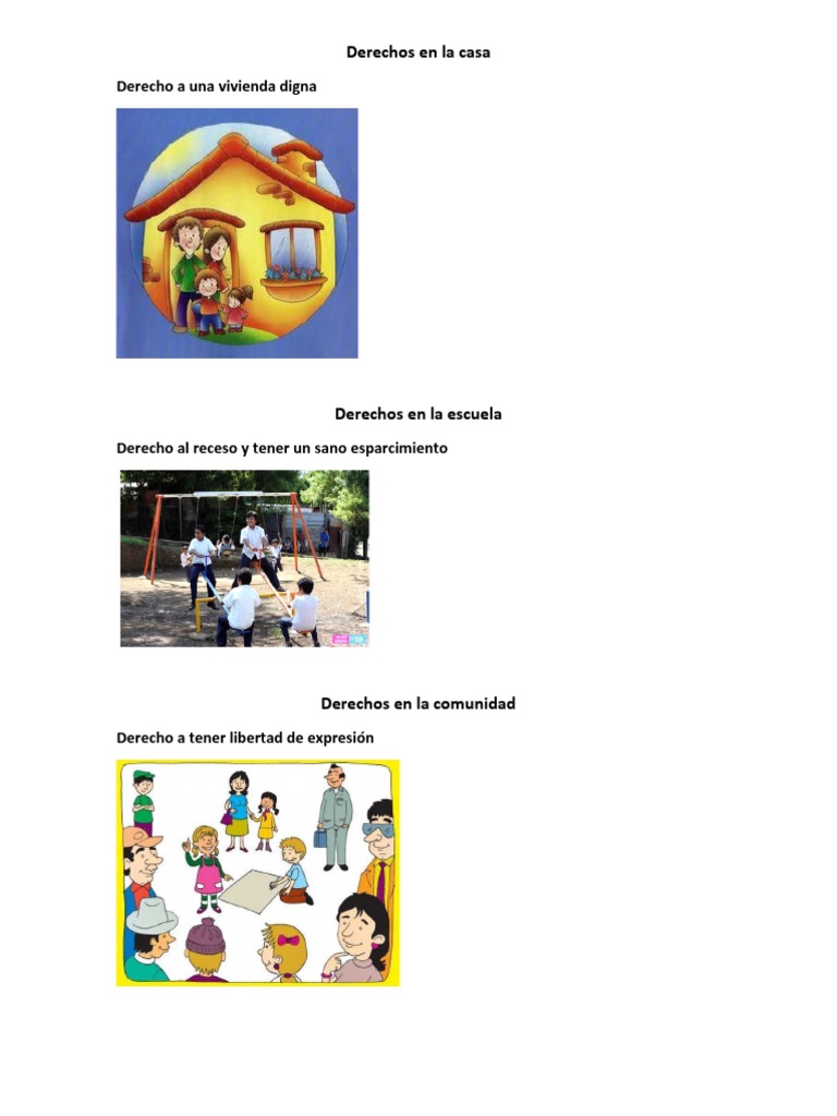 Derechos y Deberes en La Casa, Escuela y Comunidad | PDF