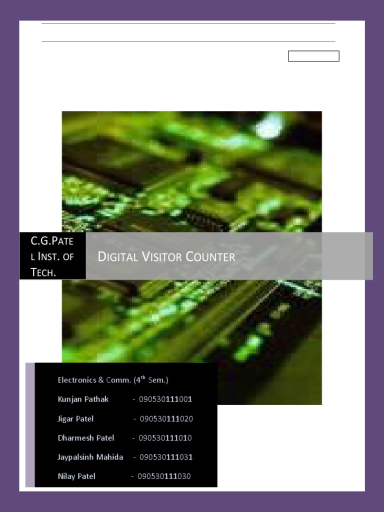 Digital Visitor Counter-Abstract | PDF | Electronic Circuits | Electronics