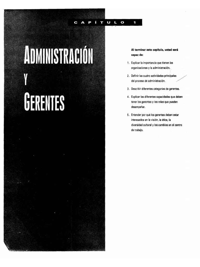 Capitulo 1 Administracion de Stoner | PDF