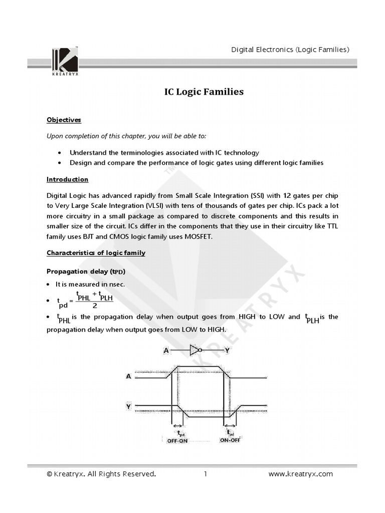 Digital Electronics (K-Wiki - Logic Families) | PDF | Logic Gate | Mosfet