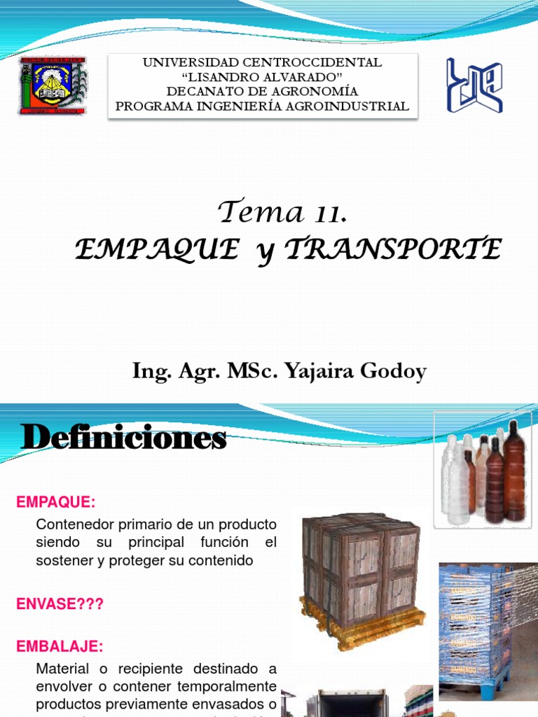 Tema 11 Empaque Y Transporte De Productos Hortícolas Pdf Cartón
