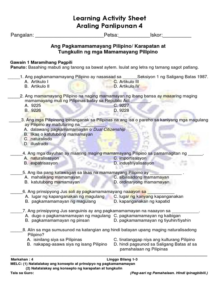 RTP AP 4 q4 Las 1 | PDF