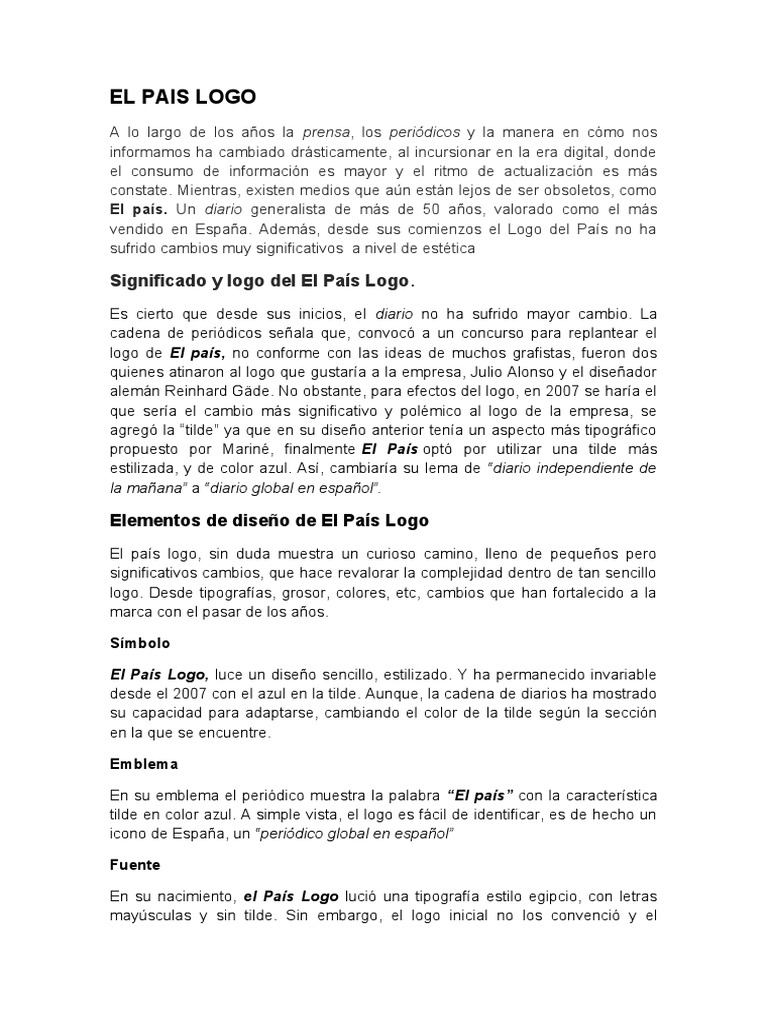 El Pais Logo | PDF | Tipografía | Artes (general)