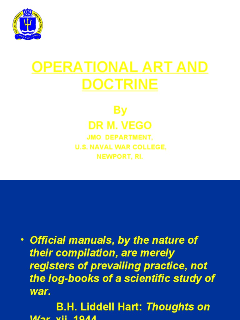Operational Art and Doctrine: A Comprehensive Analysis of the Origins ...