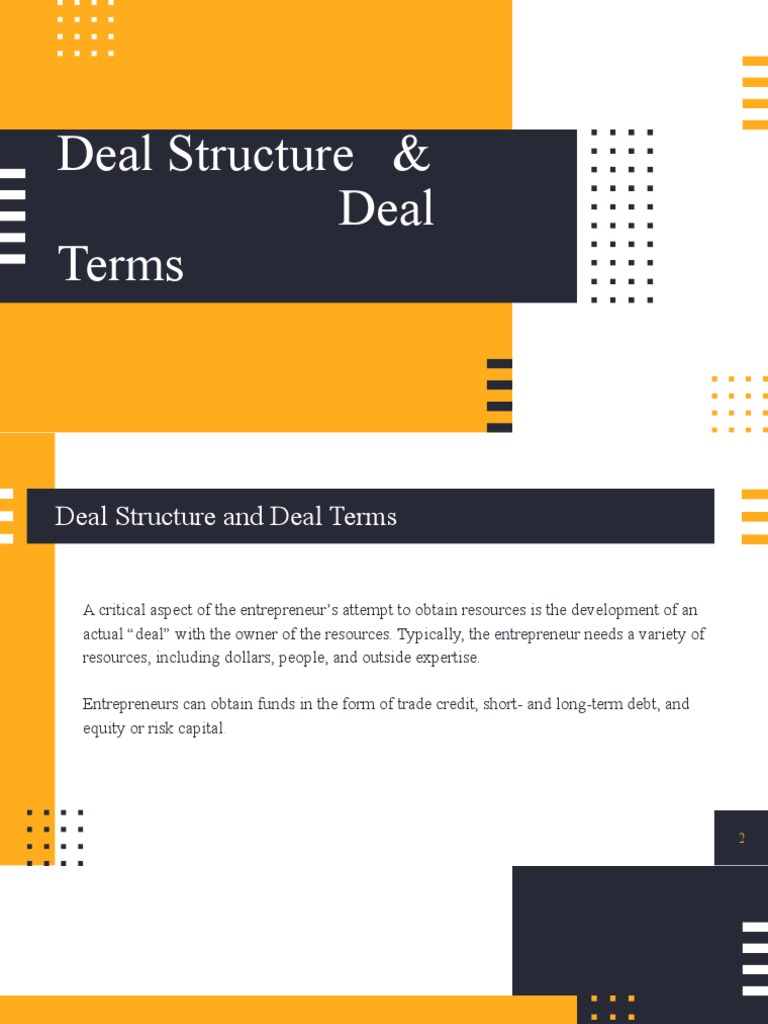 Deal Structure & Deal Terms | PDF | Investor | Venture Capital