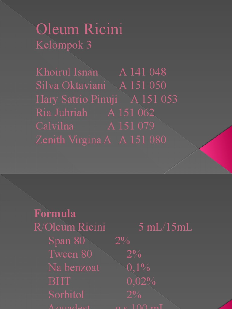Formulasi Emulsi Oleum Ricini | PDF