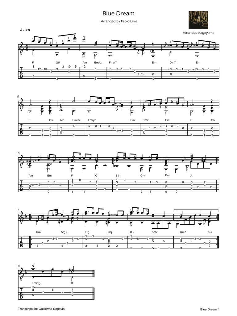 Blue Dream Guitar Tab by Fabio Lima | PDF