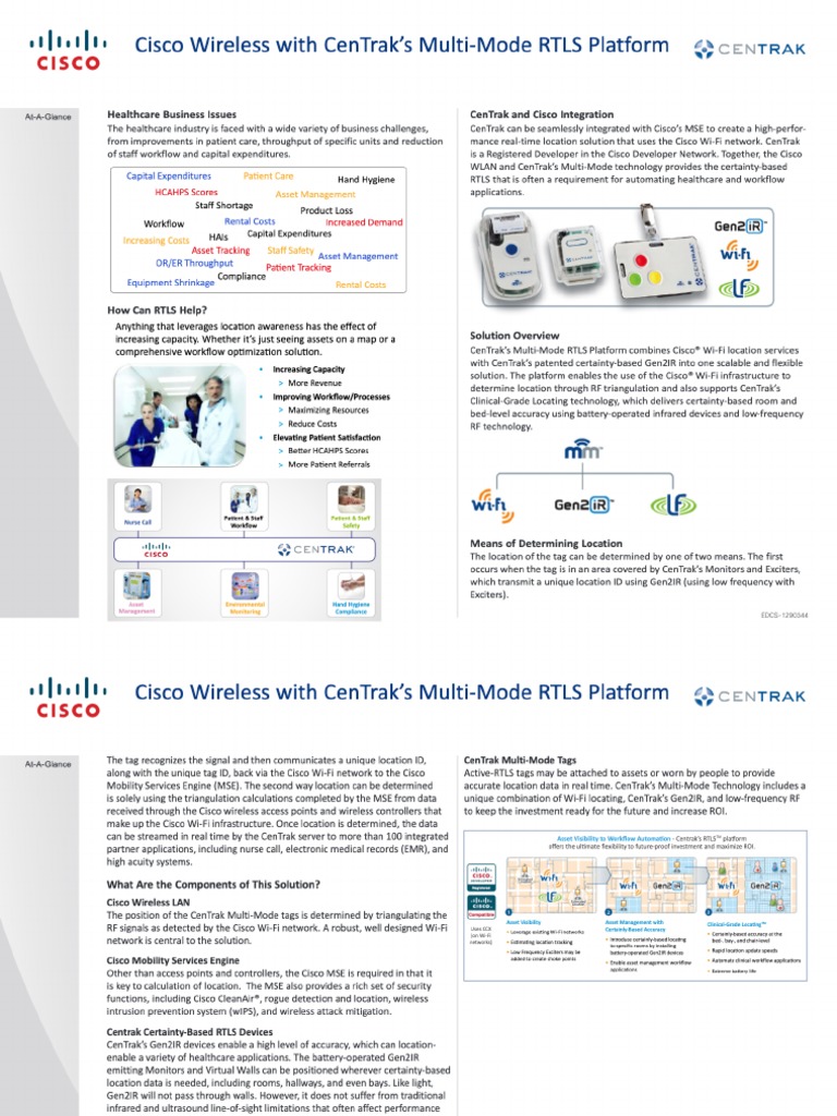 Cisco Wireless With CenTrak's Multi-Mode RTLS Platform Healthcare ...