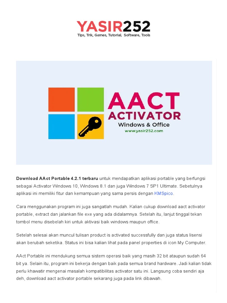 AAct 4.2.1 Portable Activator (Final) | PDF
