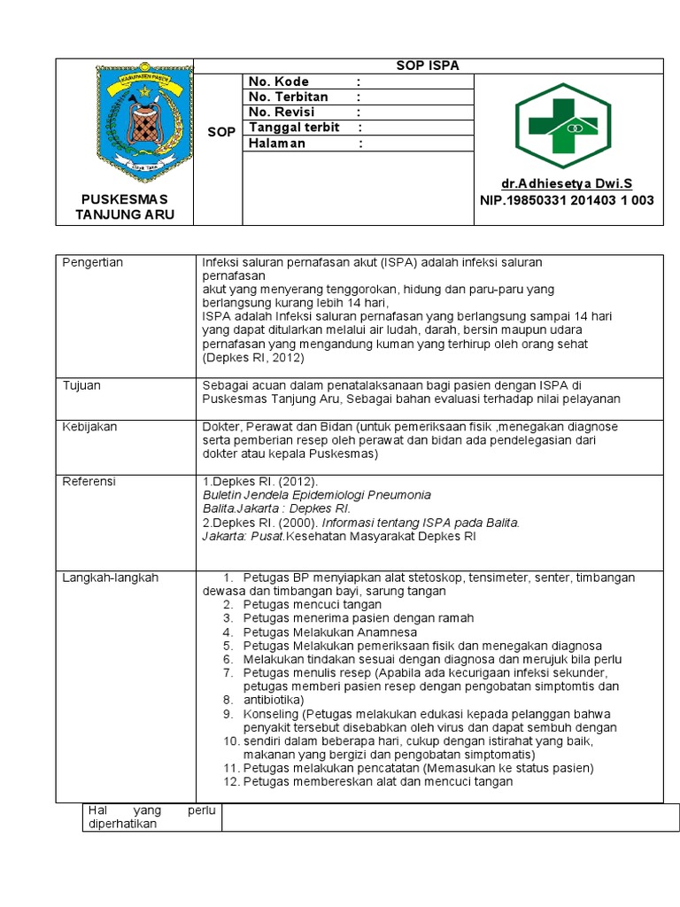 Sop Ispa | PDF | Kesehatan Holistik