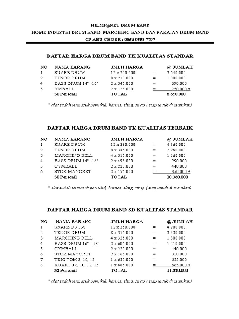 Brosur Drumband | PDF