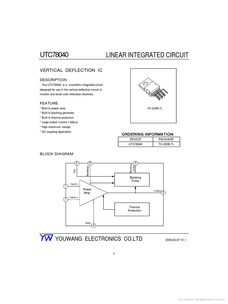 Utc 708040 | PDF | Electrical Network | Amplifier