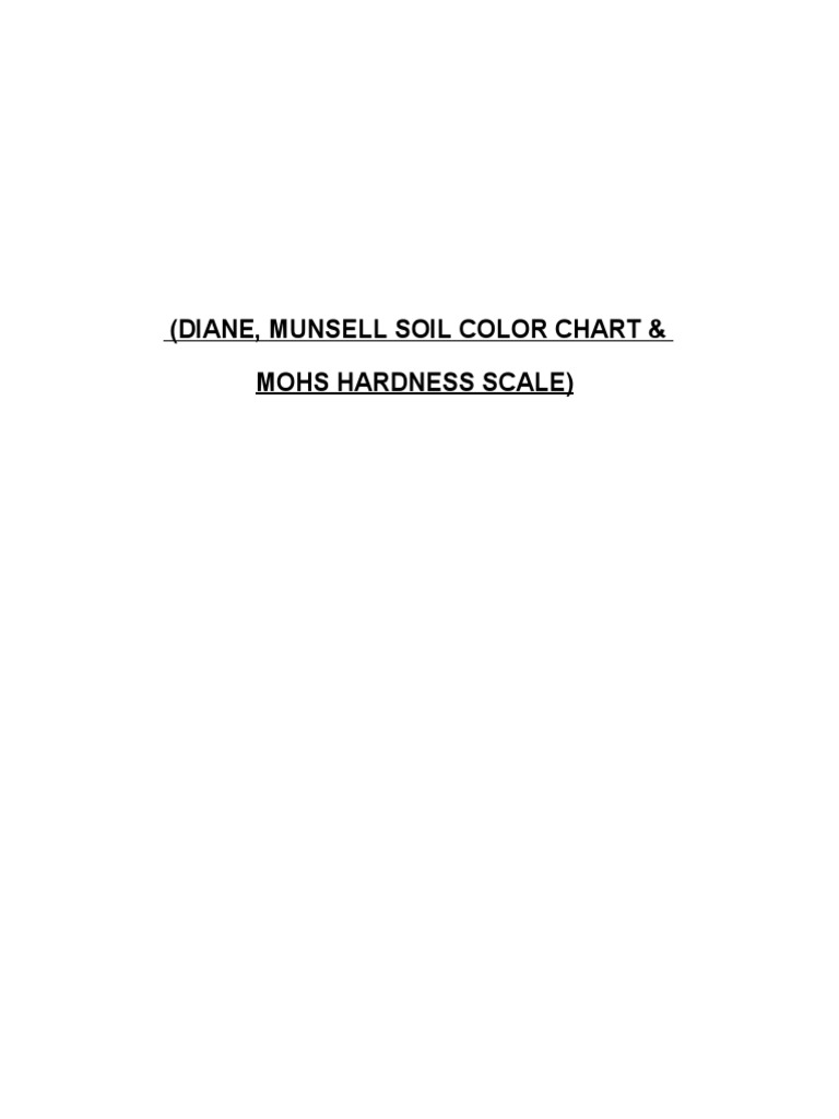 Munsell Soil Color Chart | PDF | Chemistry | Applied And ...