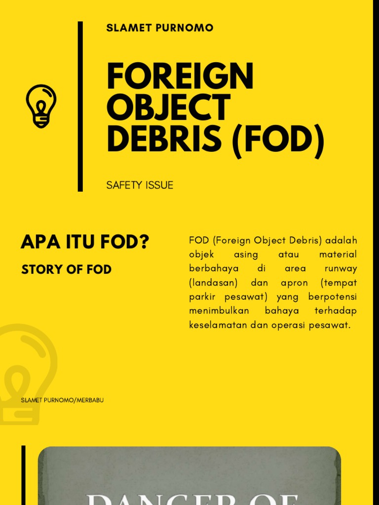 Foreign Object Debris (Fod) | PDF | Teknologi & Rekayasa