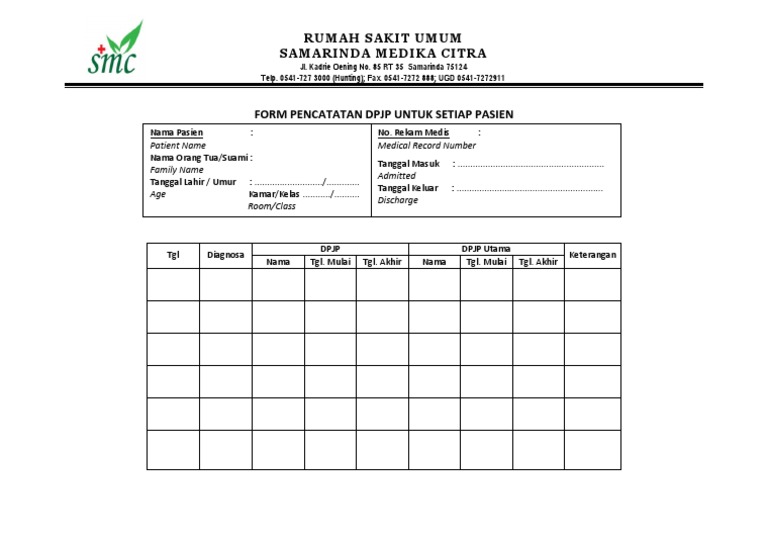 Form DPJP Utama | PDF