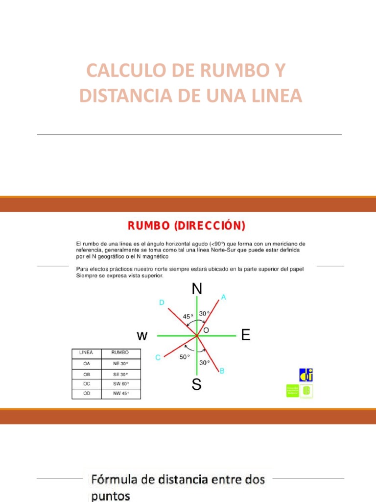 Rumbo y Distancia | PDF