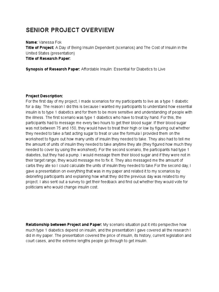 Vanessa Fok - Project Overview Draft - 2970996 | PDF | Diabetes ...