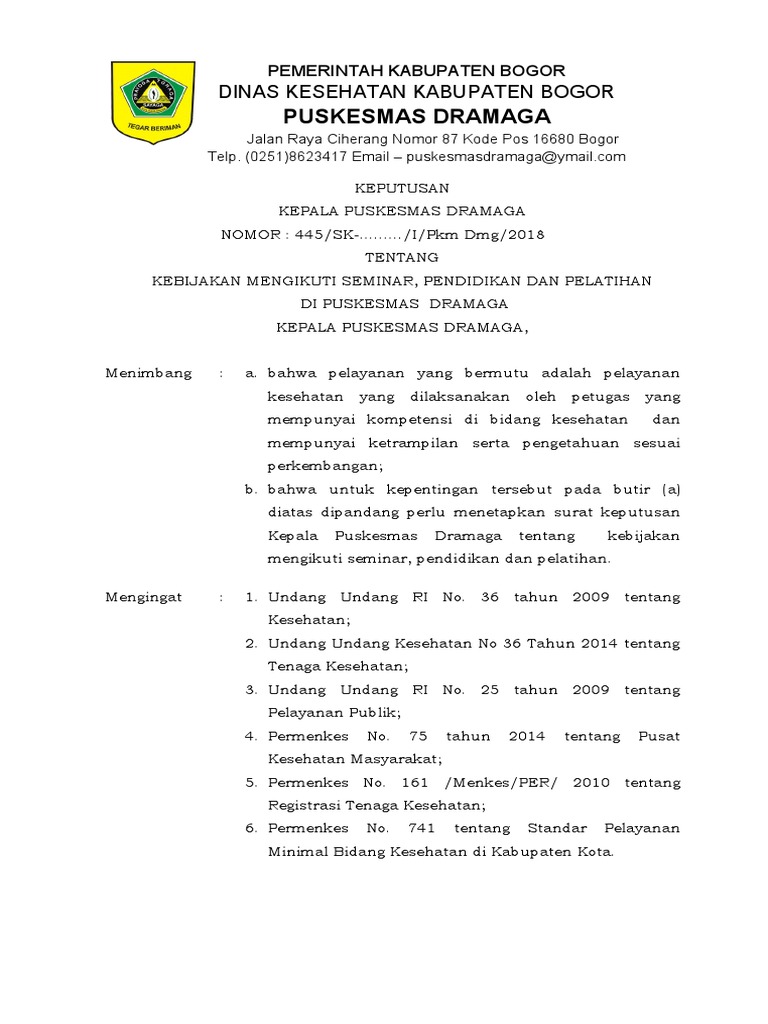 SK Seminar Dan Pelatihan | PDF
