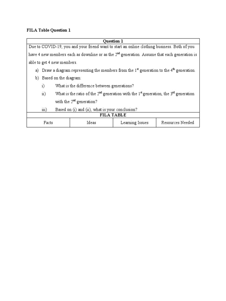 Fila Table q1 | PDF Fila Table q1 | PDF