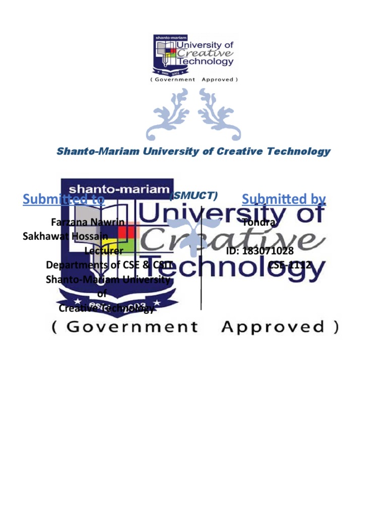 SMUCT Assignment Cover Page Template | PDF